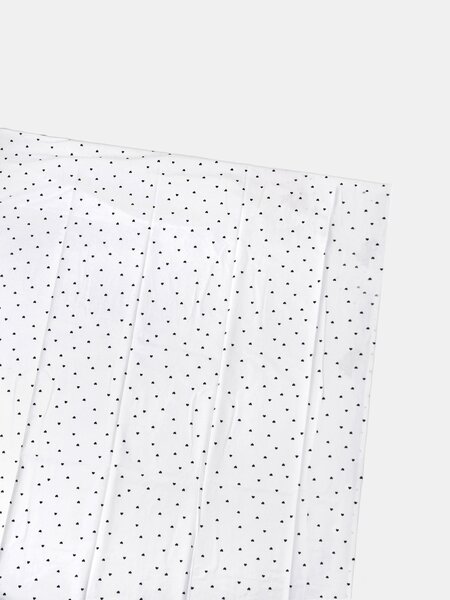 Sinsay - Чаршаф с ластик с цялостен принт на сърца - черeн | FAVI.bg