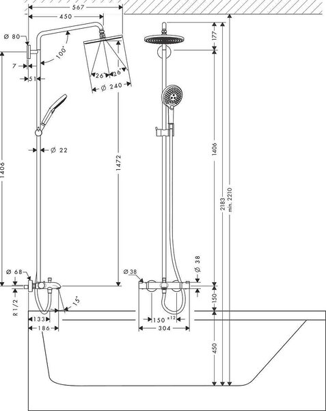 Душ система, 27117000, Hansgrohe | FAVI.bg