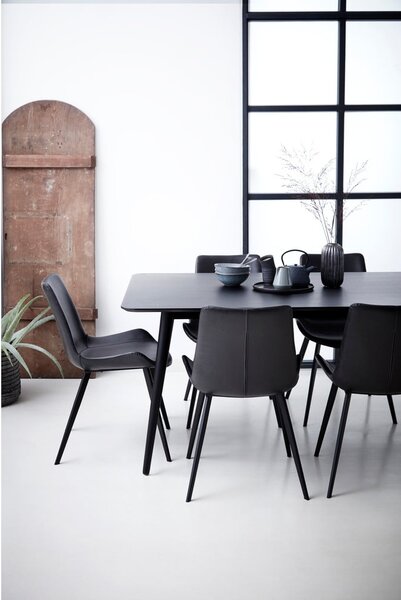 Черен стол за хранене от изкуствена кожа DAN-FORM Дания Hype - DAN-FORM ...