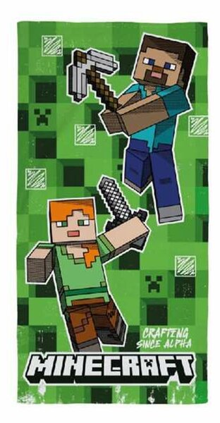 Хавлия за плаж Minecraft 70 x 140 cm полиестер | FAVI.bg